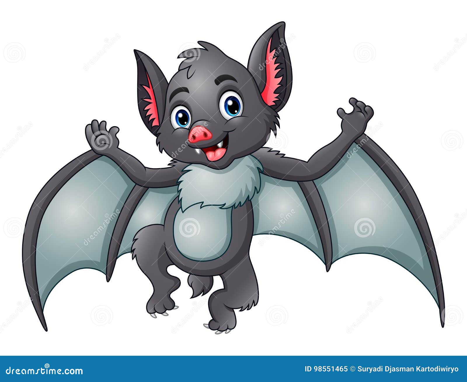 Bat cartoon flying stock vector. Illustration of happy - 98551465