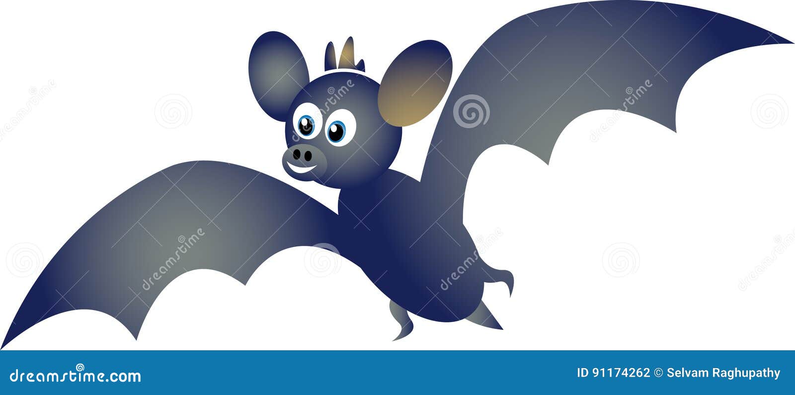 Bat cartoon stock vector. Illustration of outdoor, illustrated - 91174262