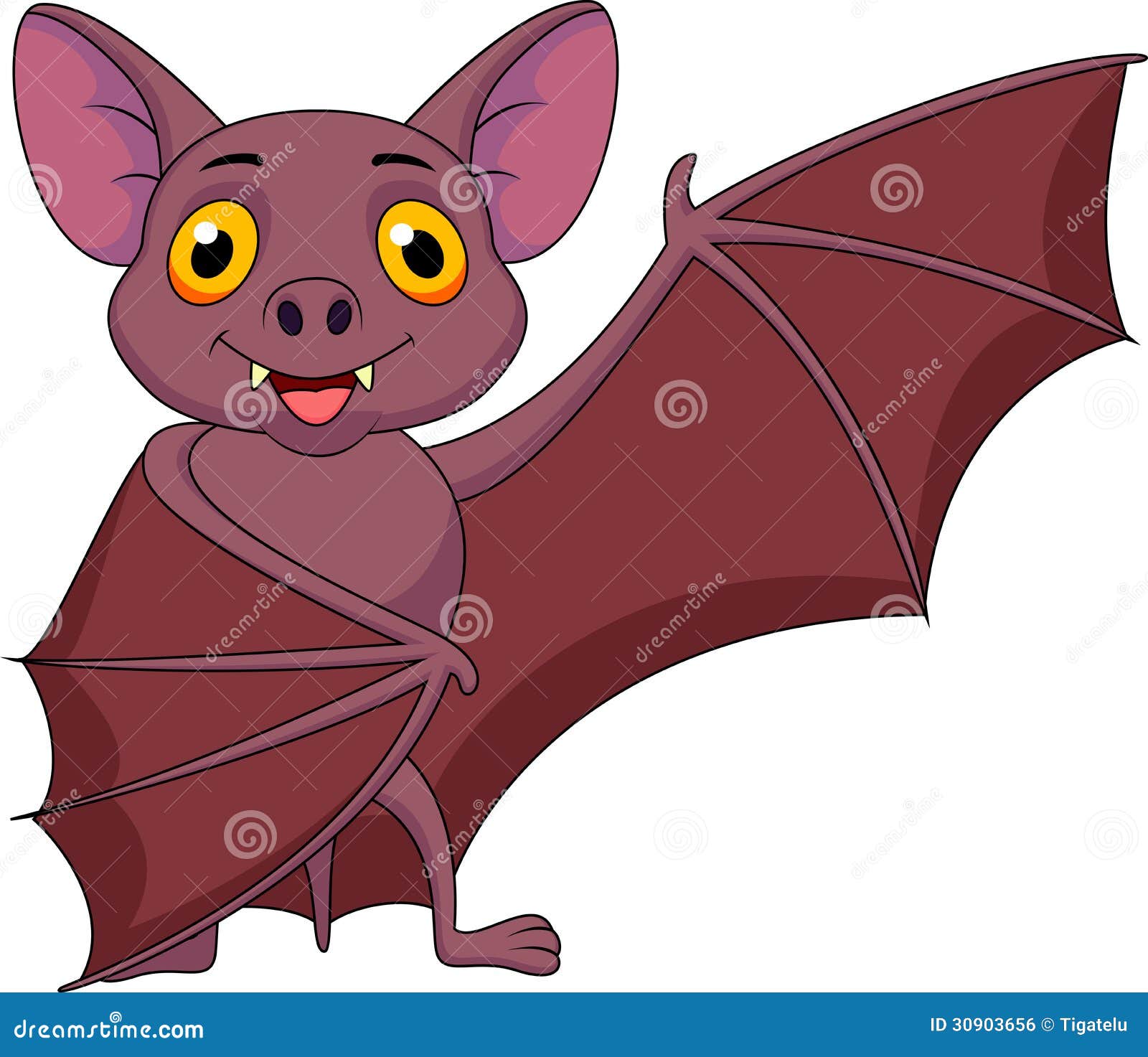 Bat cartoon waving stock vector. Illustration of purple - 30903656