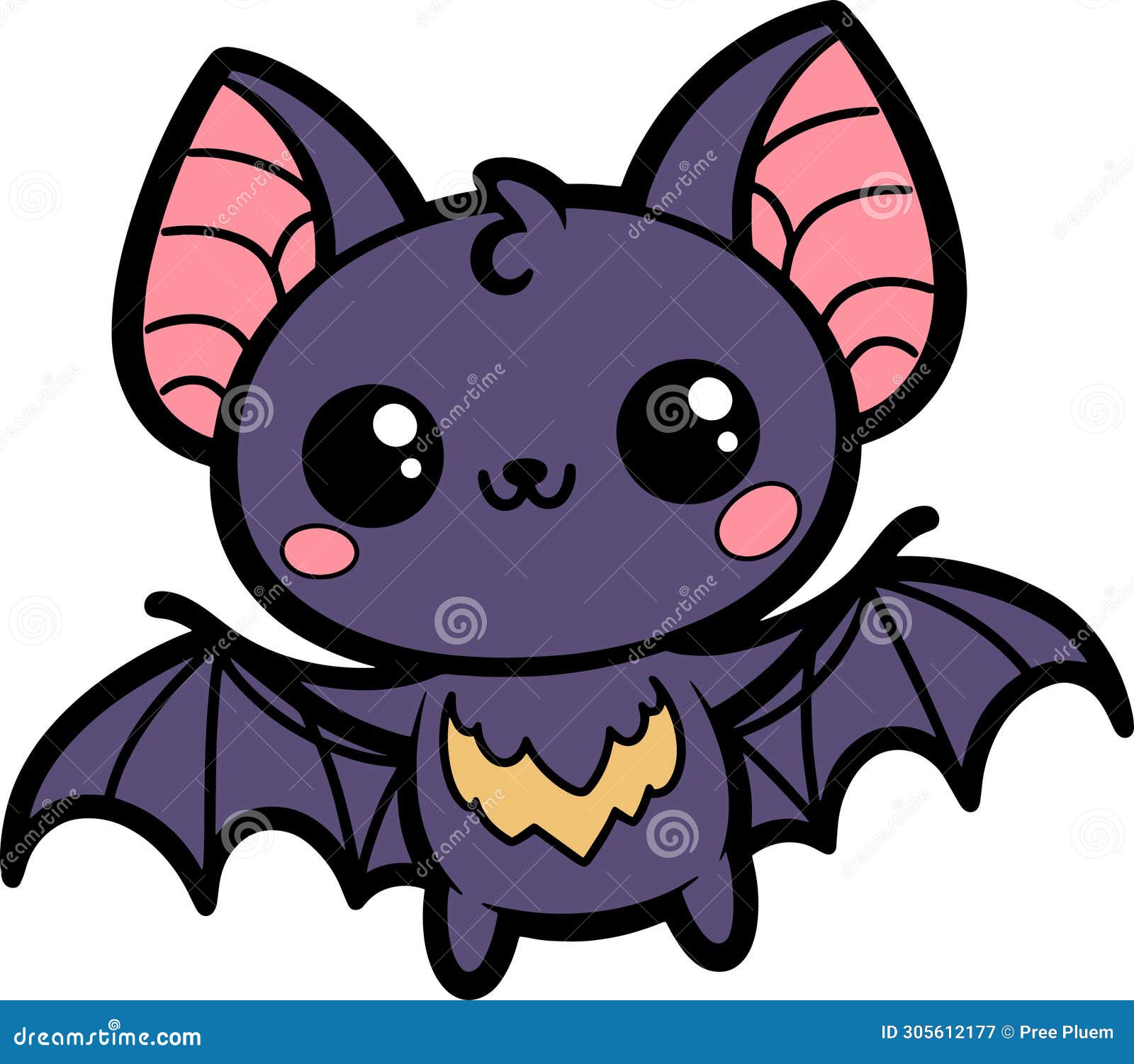 Bat Cartoon Character Clipart Vector Isolate Stock Illustration ...