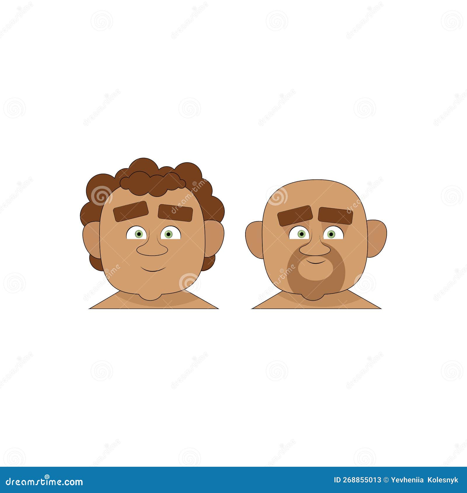 Fat man avatars set stock vector. Illustration of human - 268855013