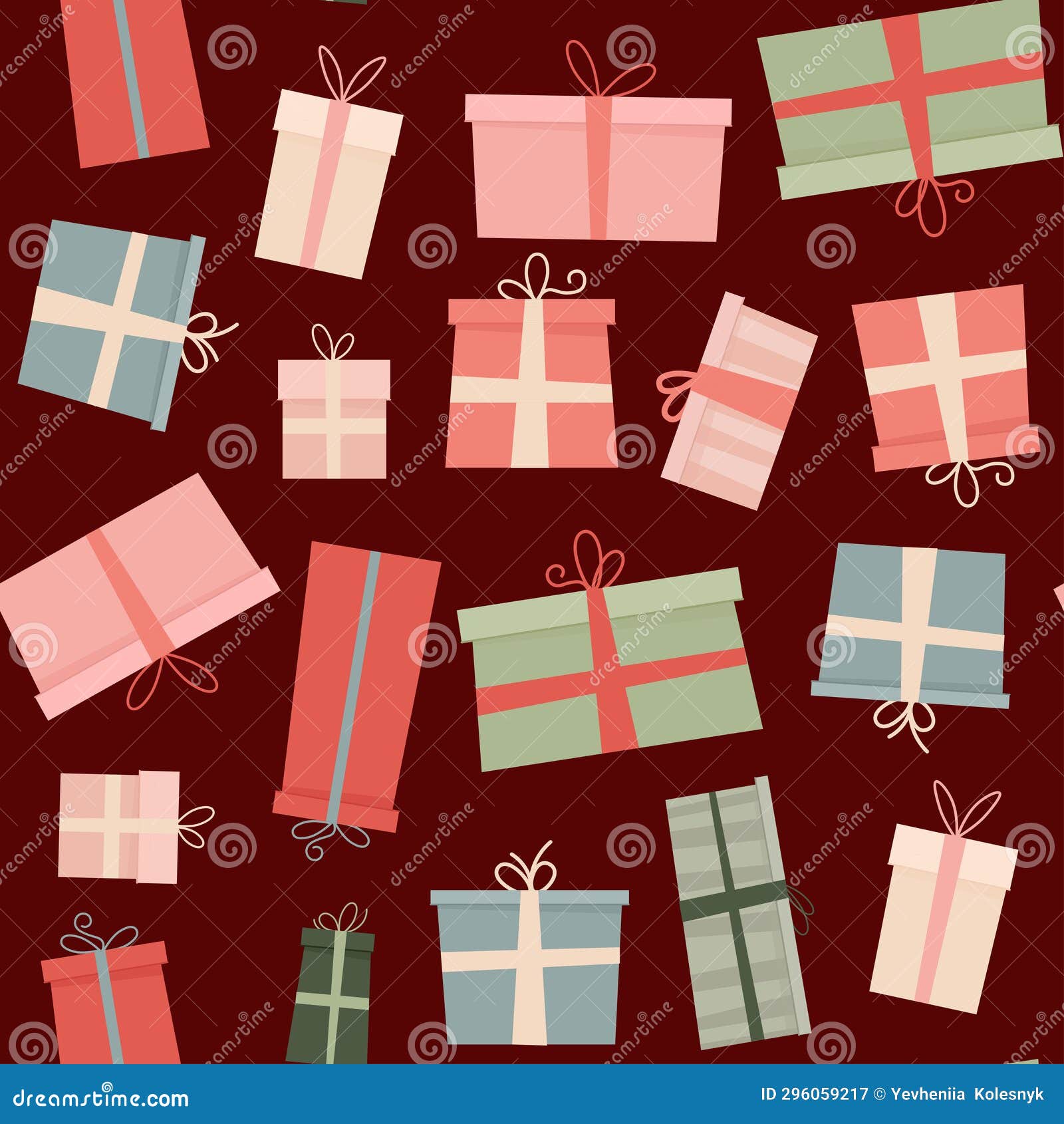 Christmas Gift Boxes Pattern Stock Vector - Illustration of paper ...