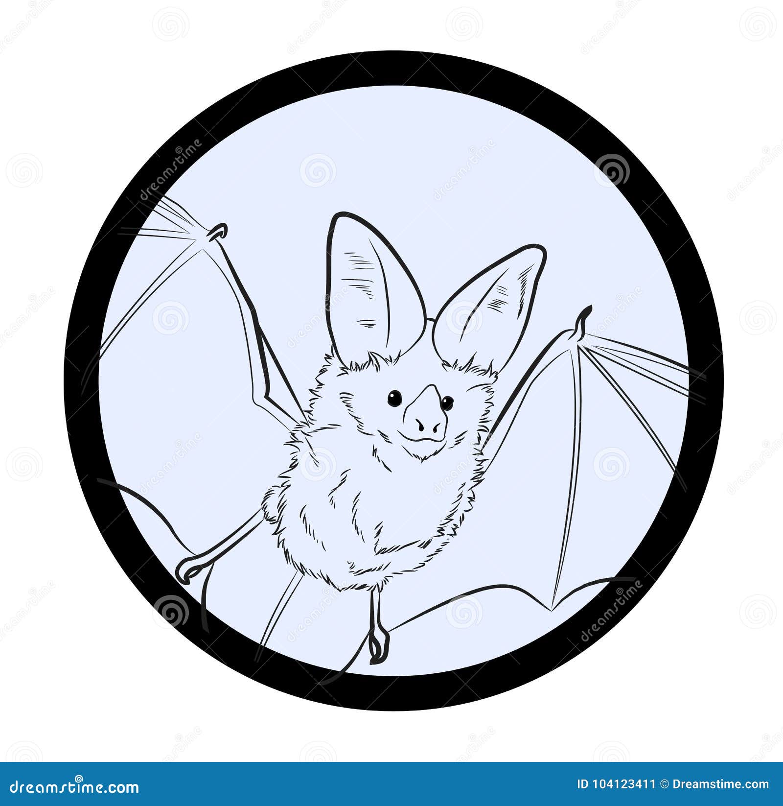 Bat Drawing Vector Illustration Stock Vector - Illustration of predator ...