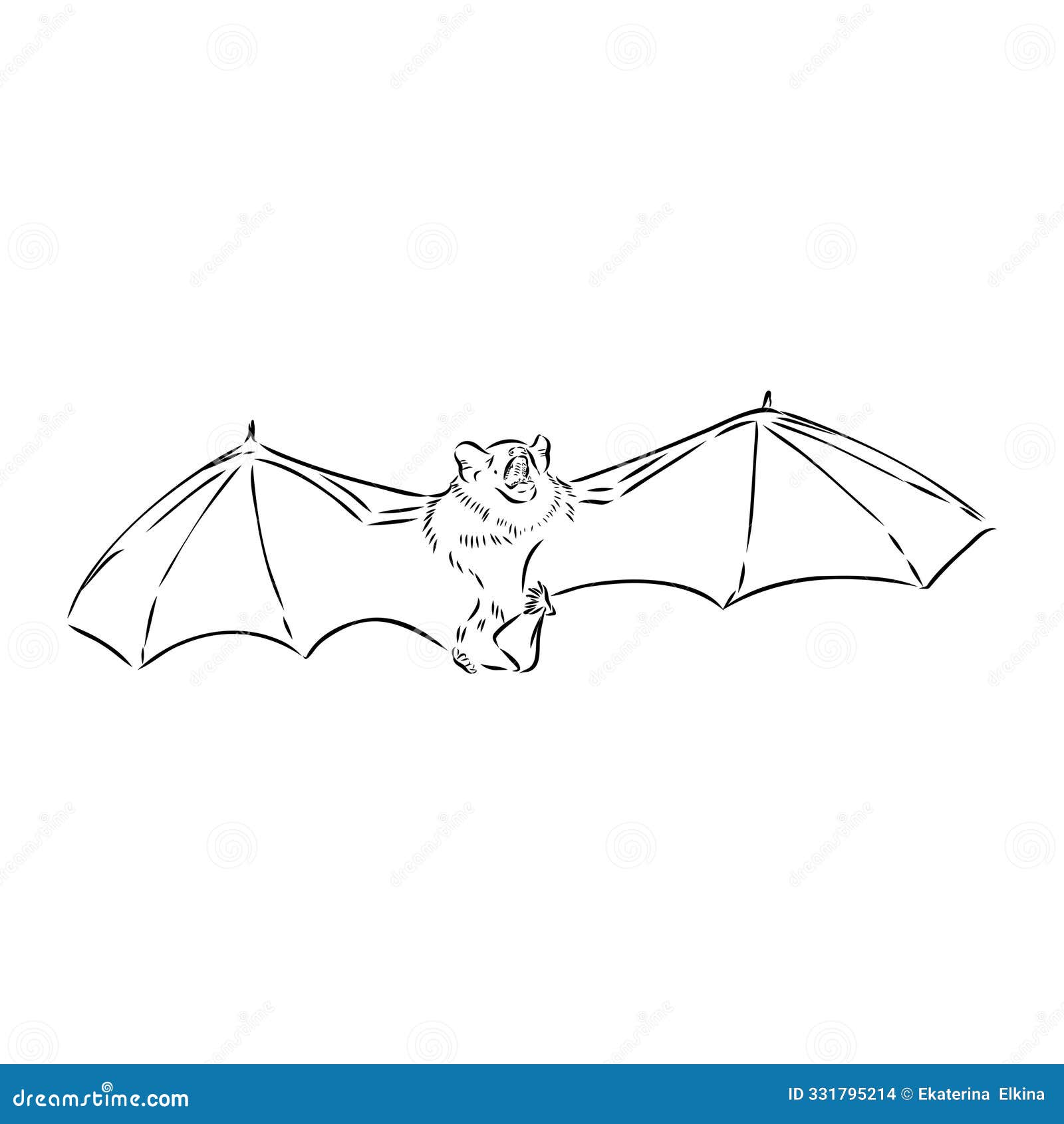 Bat Engraving Hand Drawn Illustration Stock Vector - Illustration of ...