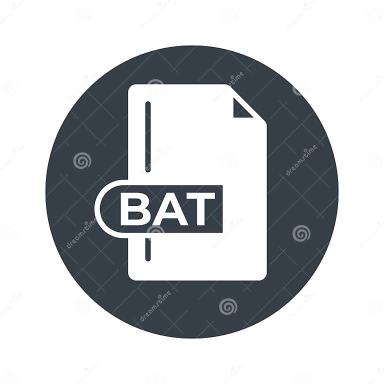 BAT File Format Icon. Batch File Format Extension Filled Icon Stock ...