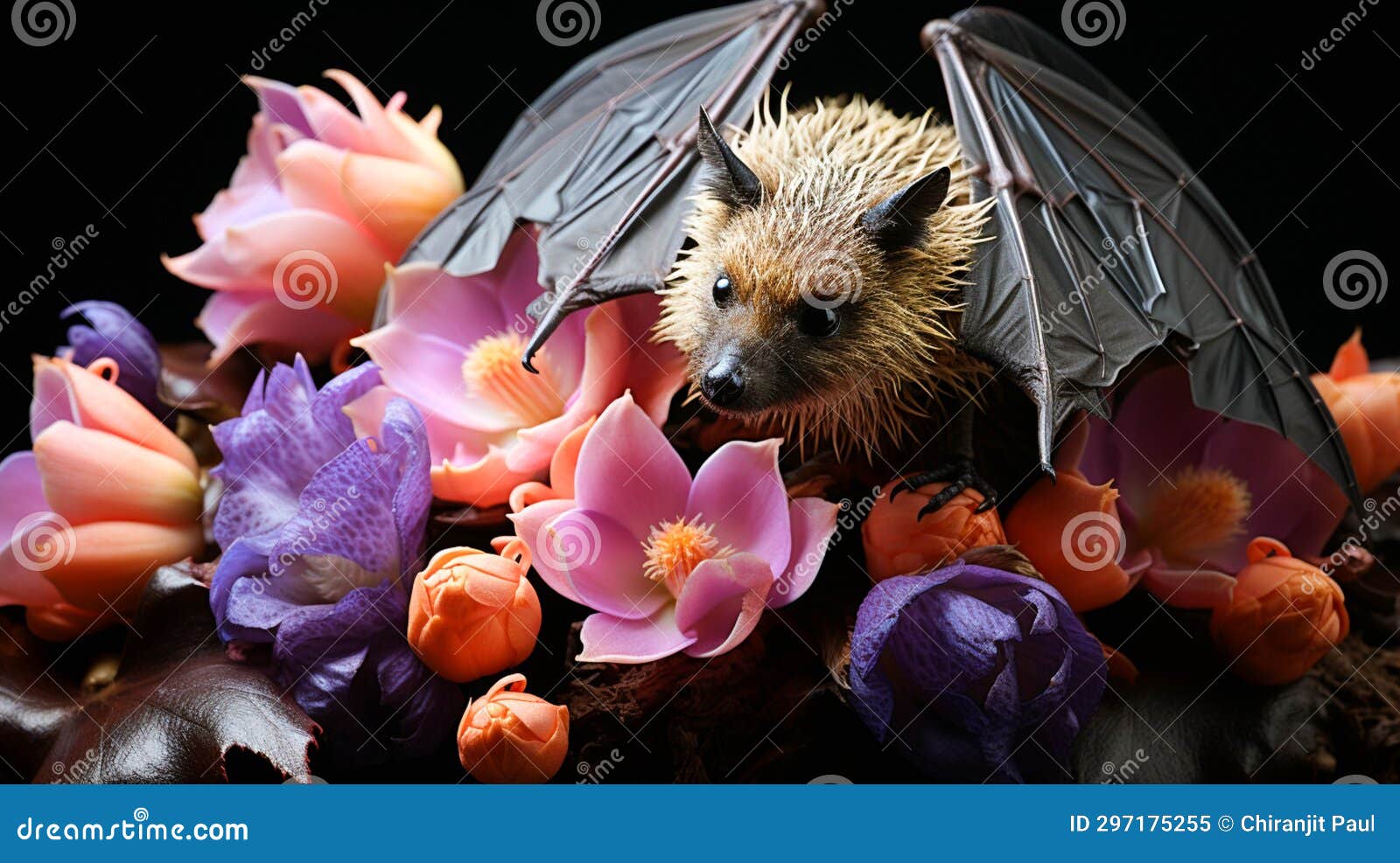 Bat Flower Very Closeup View Stock Image - Image of nature, people ...
