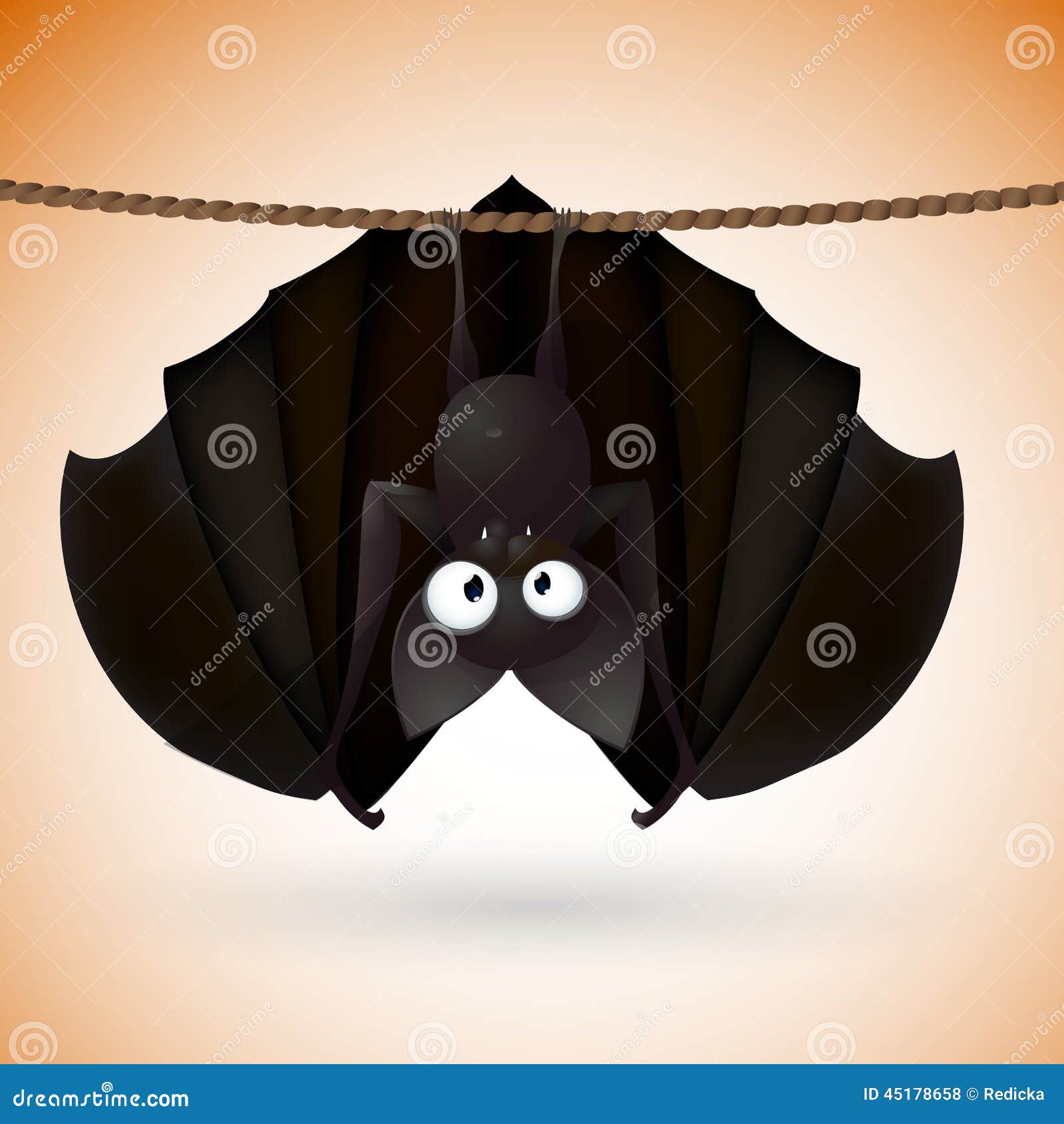Bat funny stock vector. Illustration of friendly, cartoon - 45178658