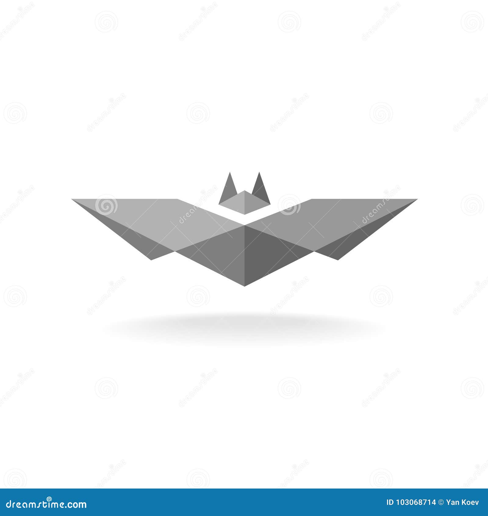 Bat geometric logo stock vector. Illustration of decoration - 103068714