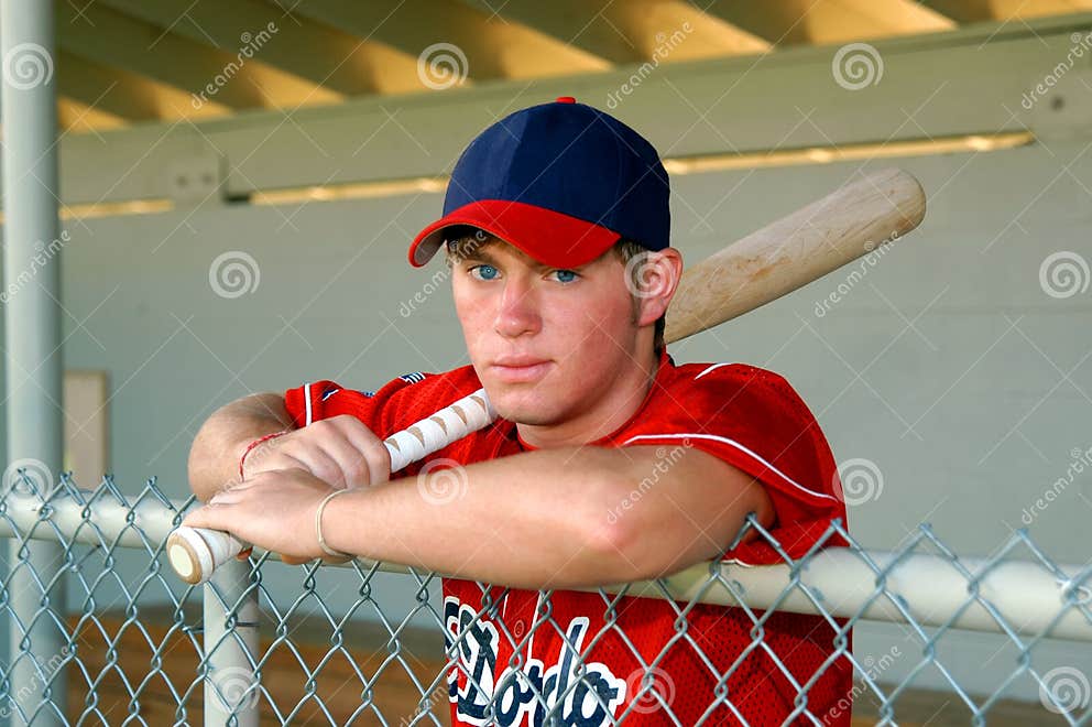 Bat in Hand and Ready To Play Stock Photo - Image of scoreboard, blue ...