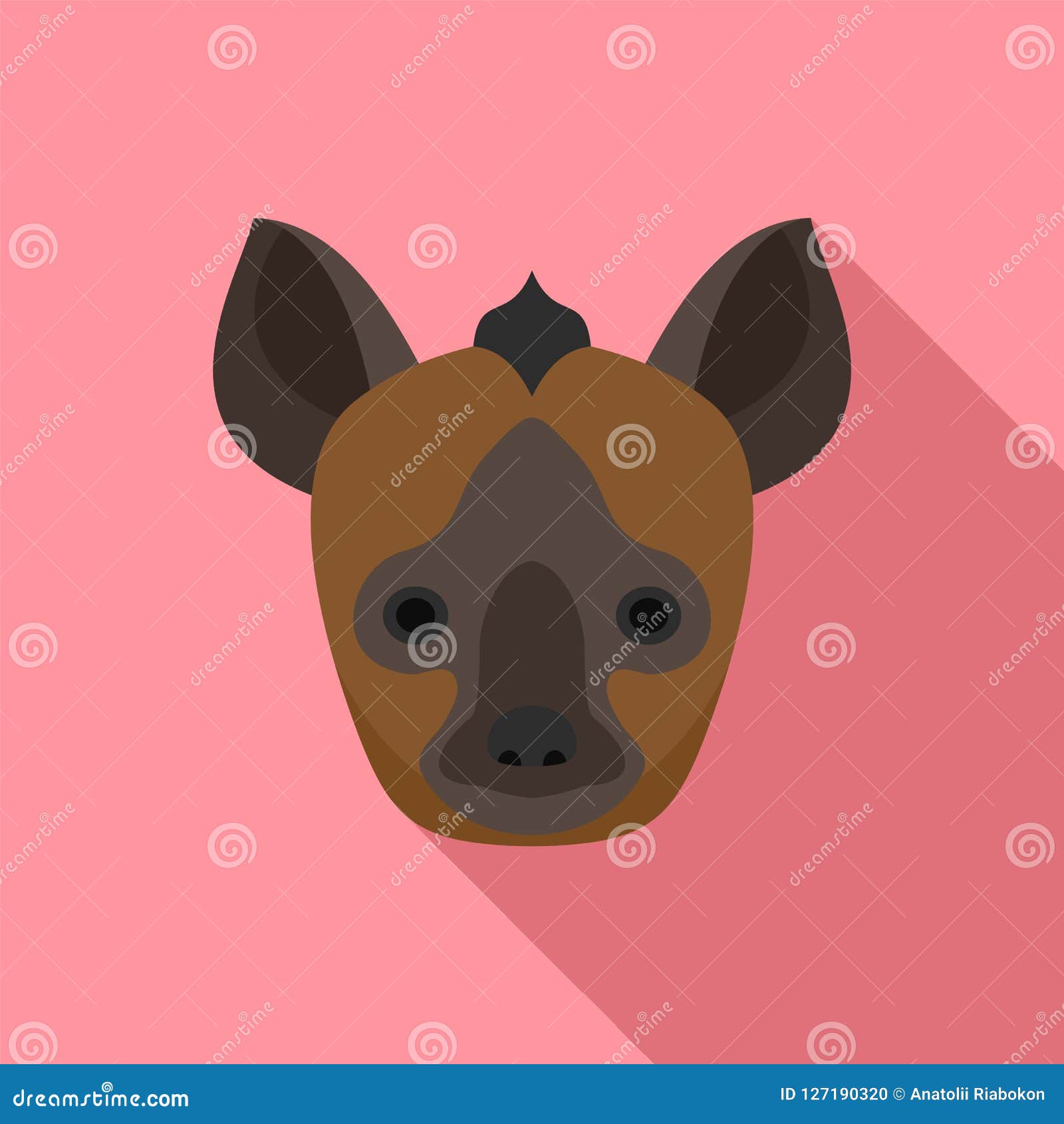 Bat head icon, flat style stock illustration. Illustration of isolated ...