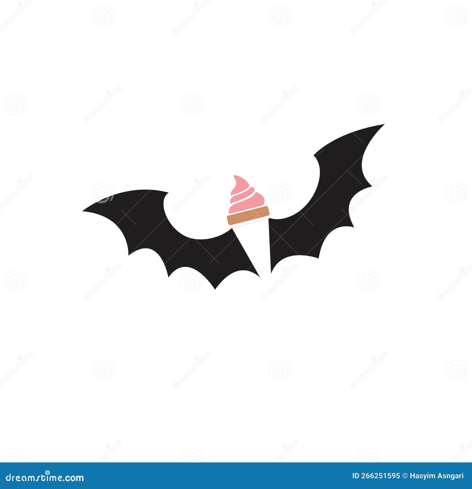 Bat Ice Cream Logo Design Vector Stock Vector - Illustration of vector ...