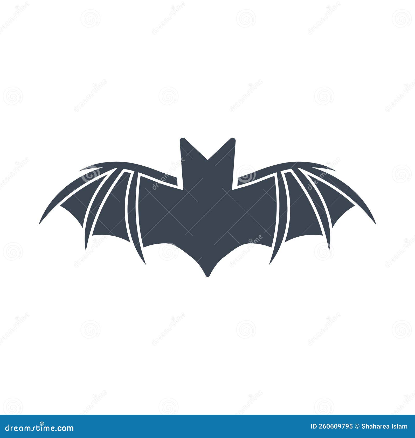 Bat icon stock vector. Illustration of spooky, scary - 260609795