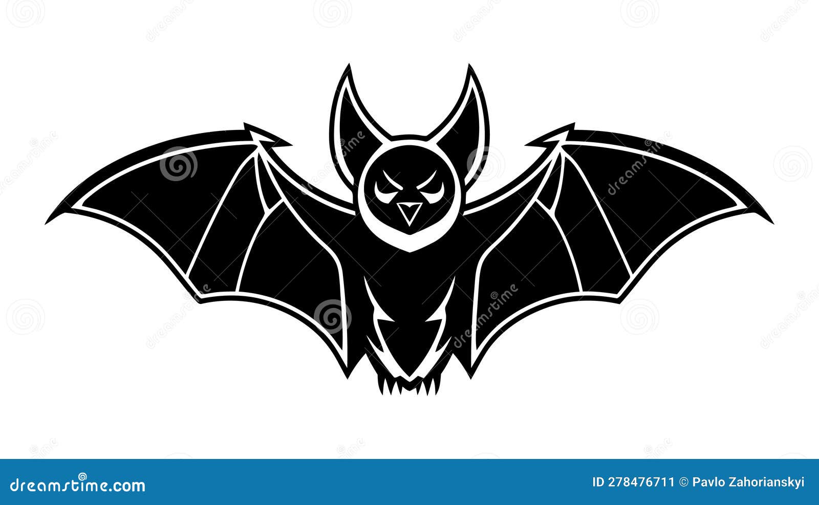 Bat Icon Illustration on White Background. Vector Logo Stock ...