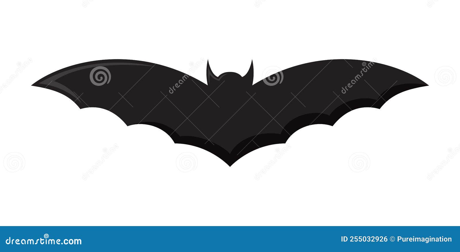 Bat Isolated on White Background Stock Vector - Illustration of black ...