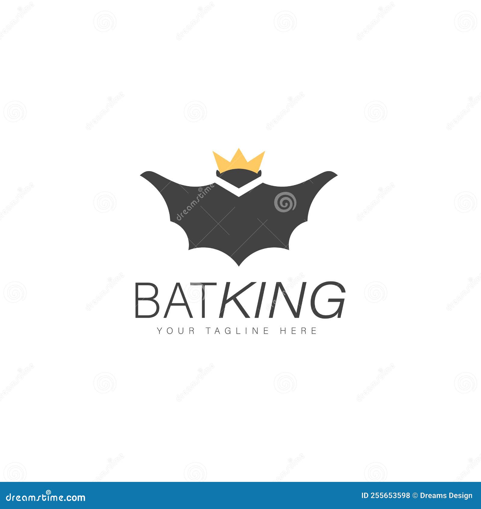 Bat King Logo Design Illustration Icon Stock Vector - Illustration of ...