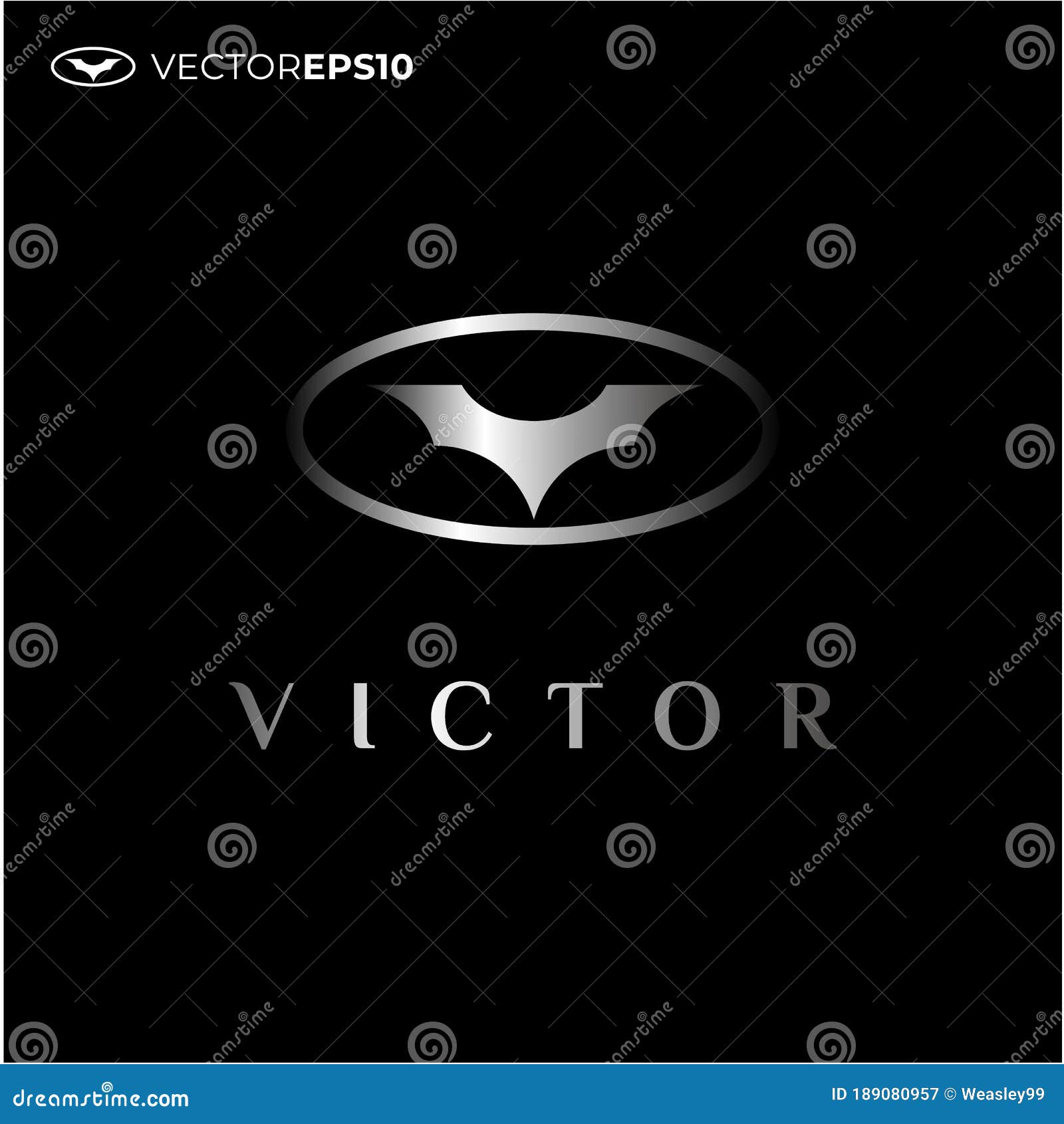 Bat Logo Design with 3D Gold Silver Metal Plate Effect Stock Vector ...