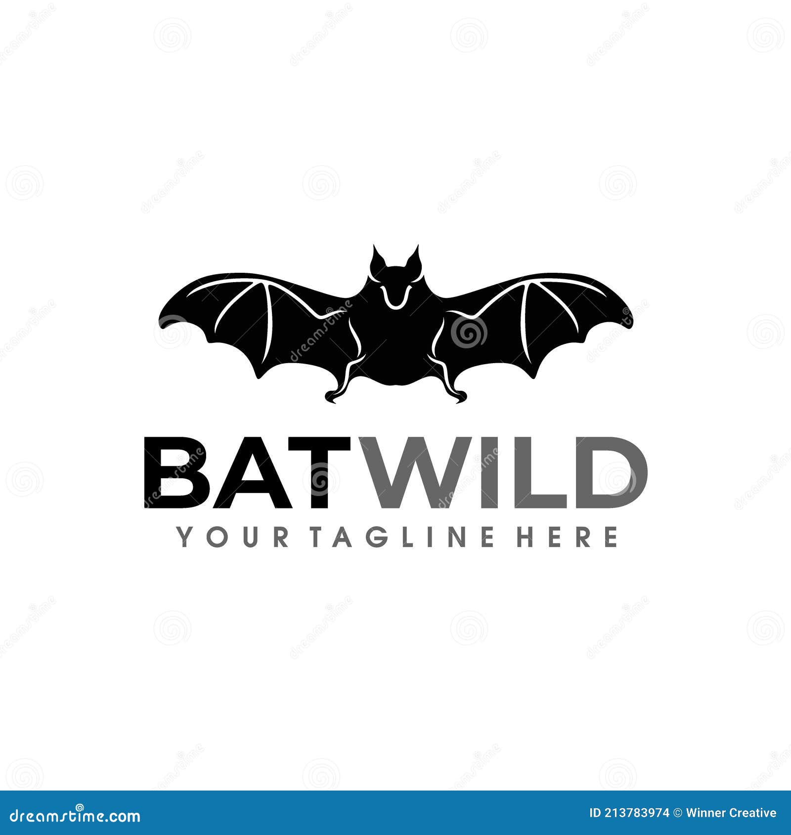 Bat Logo Design Vector Illustration Stock Vector - Illustration of ...