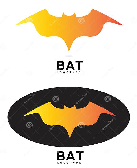 Bat logo stock illustration. Illustration of orange, company - 43208062