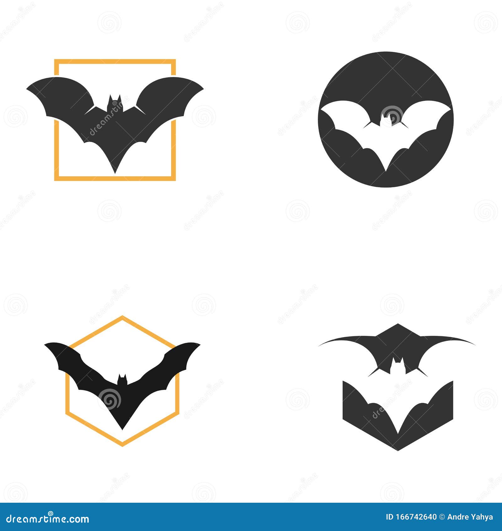 Bat Logo Template Design Vector Stock Illustration - Illustration of ...