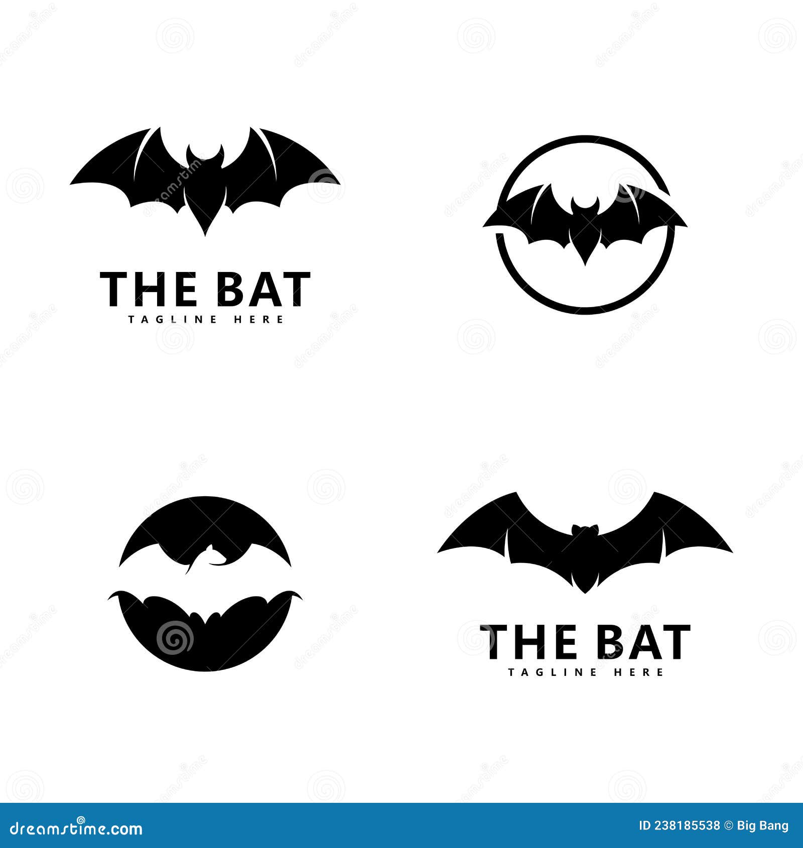 Bat Logo Template Vector Illustration Stock Vector - Illustration of ...