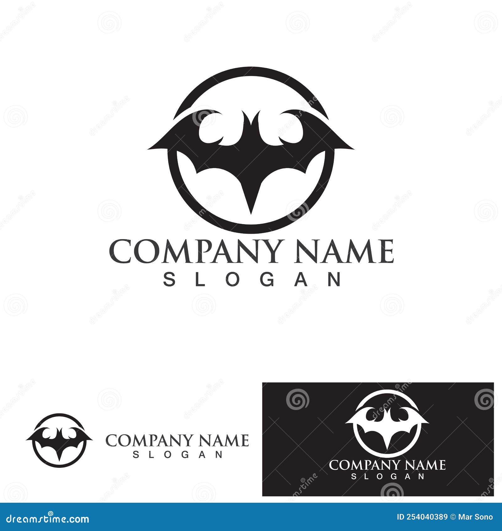 Bat Logo Vector Icon Template Illustration Design Stock Illustration ...