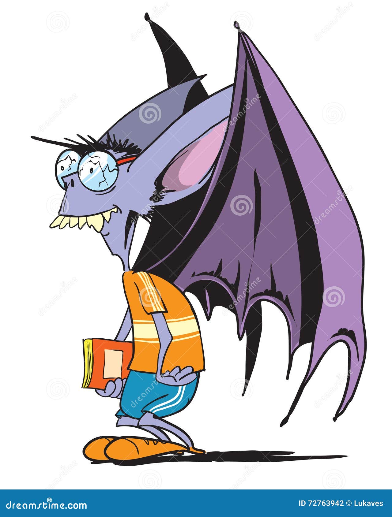 Bat nerd stock vector. Illustration of halloween, crazy - 72763942