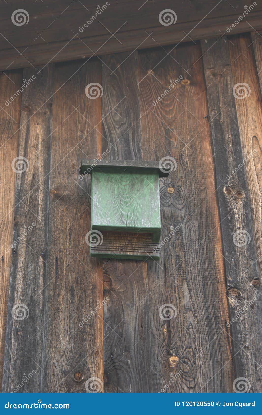 Bat Nesting Box Hanging on the Side of a Hall Stock Photo - Image of ...