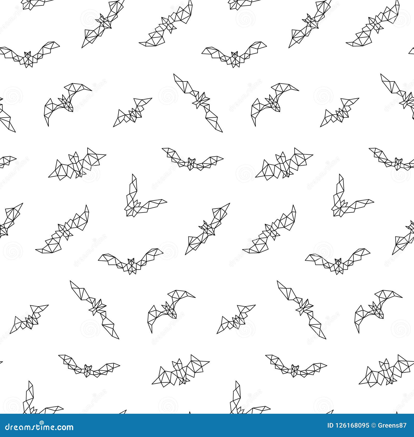 Bat Polygonal Seamless Pattern. Stock Vector - Illustration of dracula ...