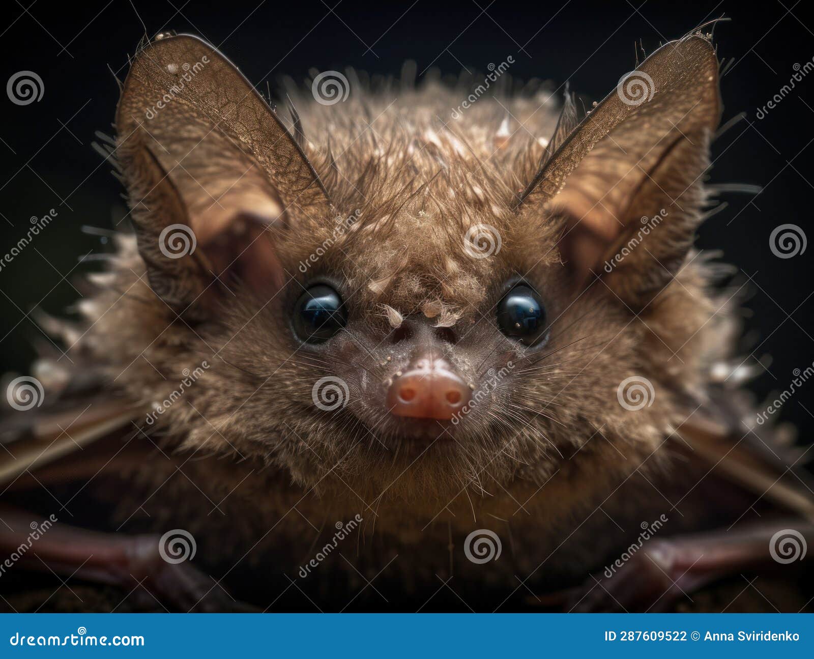 Bat Portrait Created with Generative AI Technology Stock Illustration ...