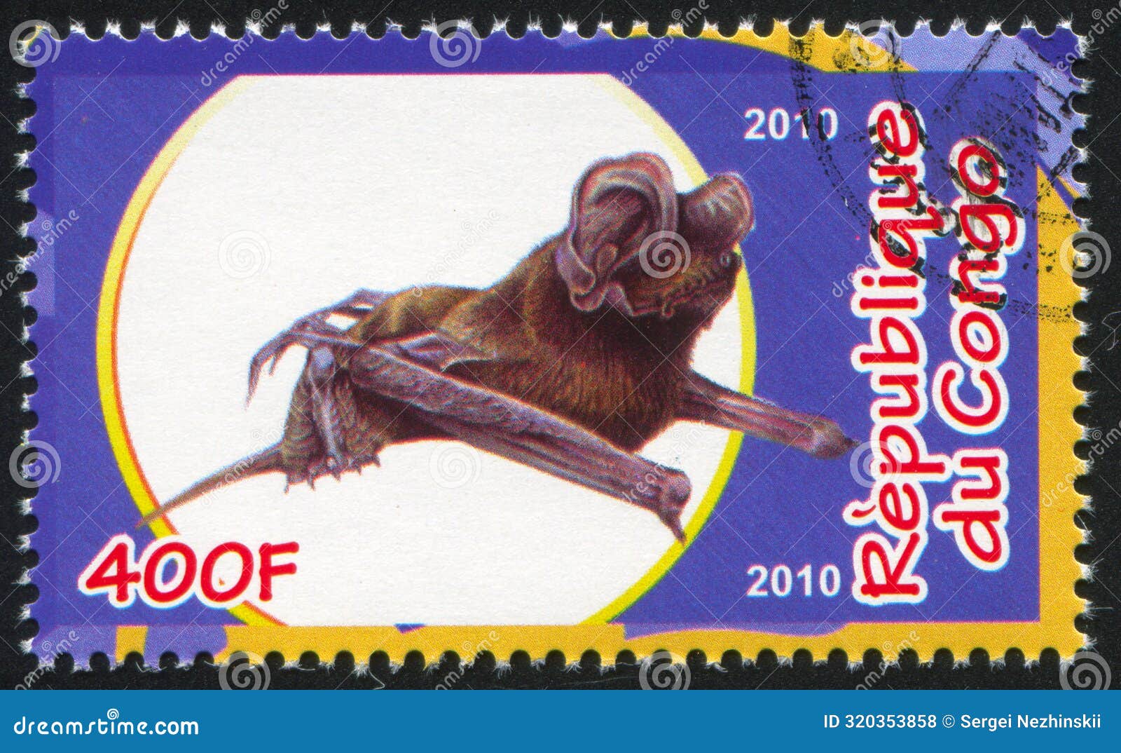 Bat printed by Congo editorial stock photo. Image of bone - 320353858