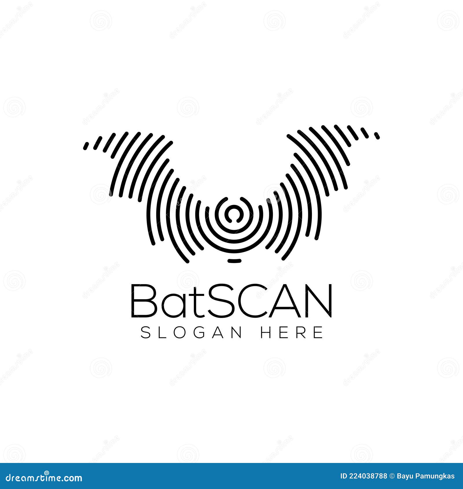 Bat Scan Technology Logo Vector Element. Animal Technology Logo ...