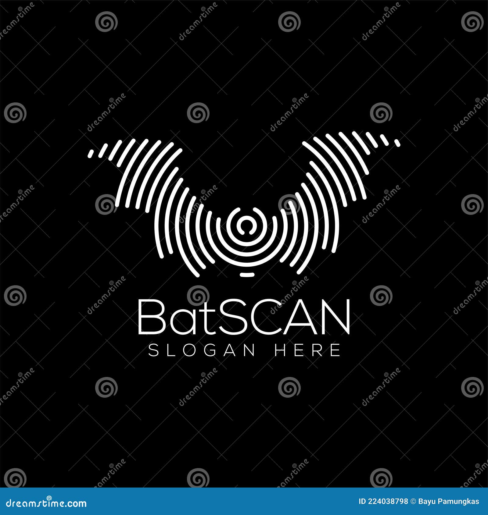 Bat Scan Technology Logo Vector Element. Animal Technology Logo ...