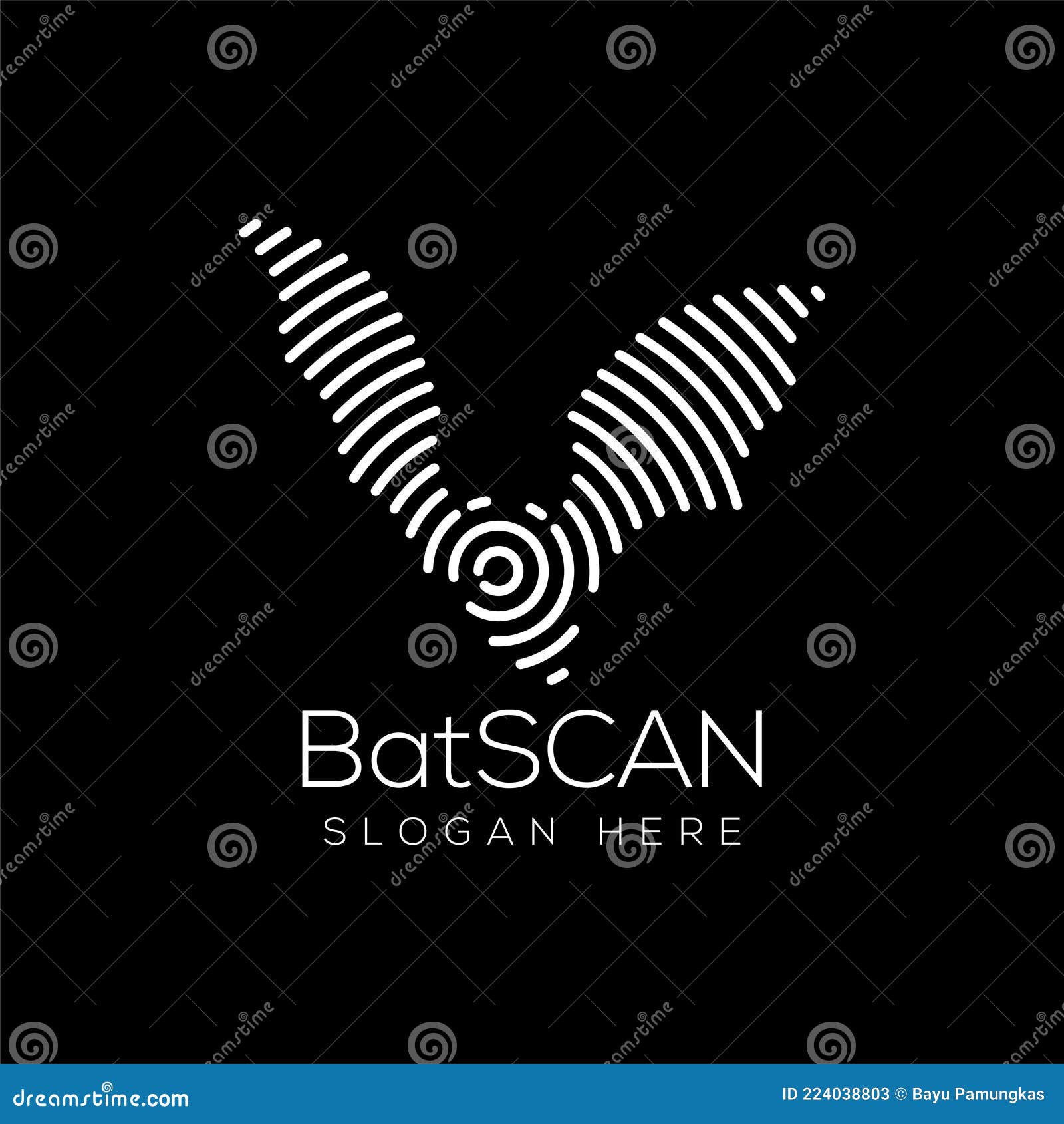 Bat Scan Technology Logo Vector Element. Animal Technology Logo ...