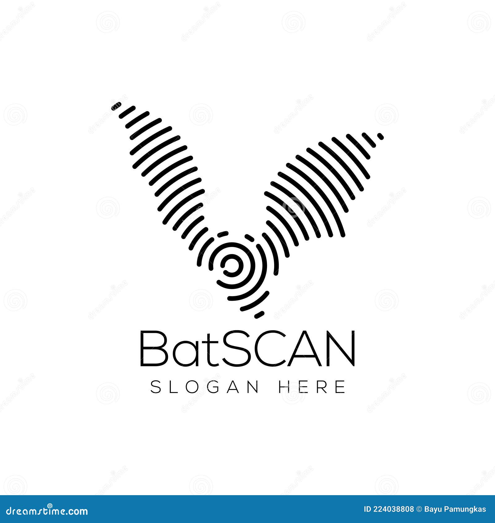 Bat Scan Technology Logo Vector Element. Animal Technology Logo ...