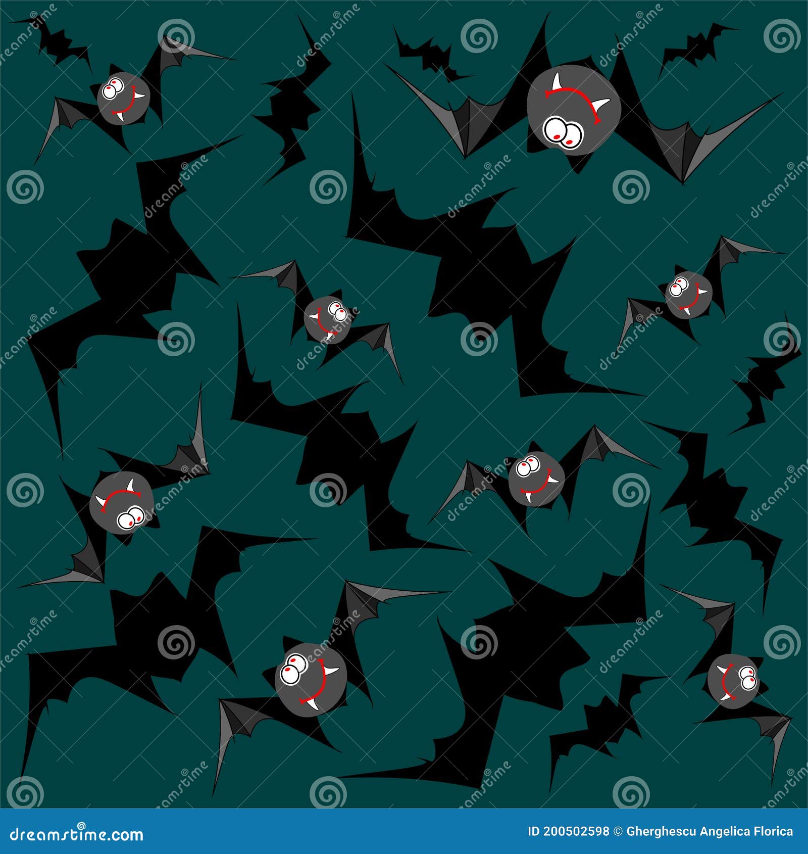 Bat Silhouette Seamless Pattern Halloween Repeating Texture. Vector ... Bat Silhouette Seamless Pattern Halloween Repeating Texture. Vector ...