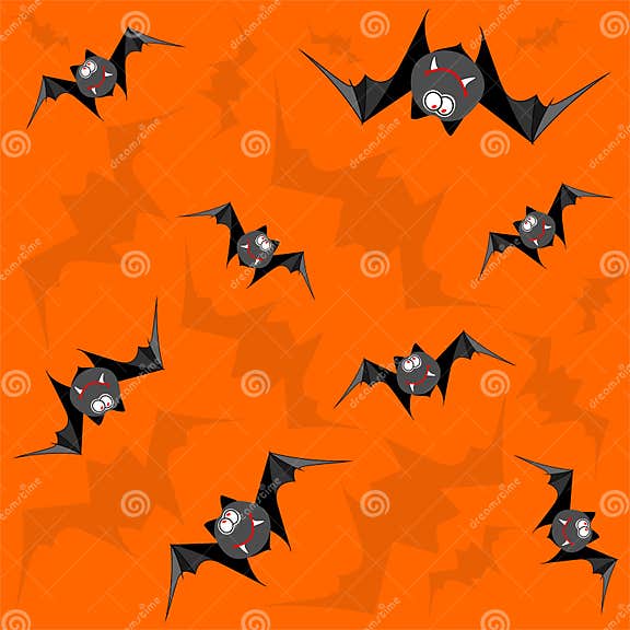 Bat Silhouette Seamless Pattern Halloween Repeating Texture. Vector ... Bat Silhouette Seamless Pattern Halloween Repeating Texture. Vector ...