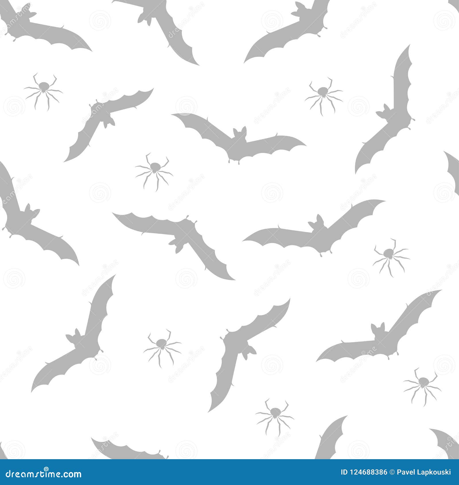 Bat Seamless Pattern. Halloween Repeating Texture. Vector Illustration ...