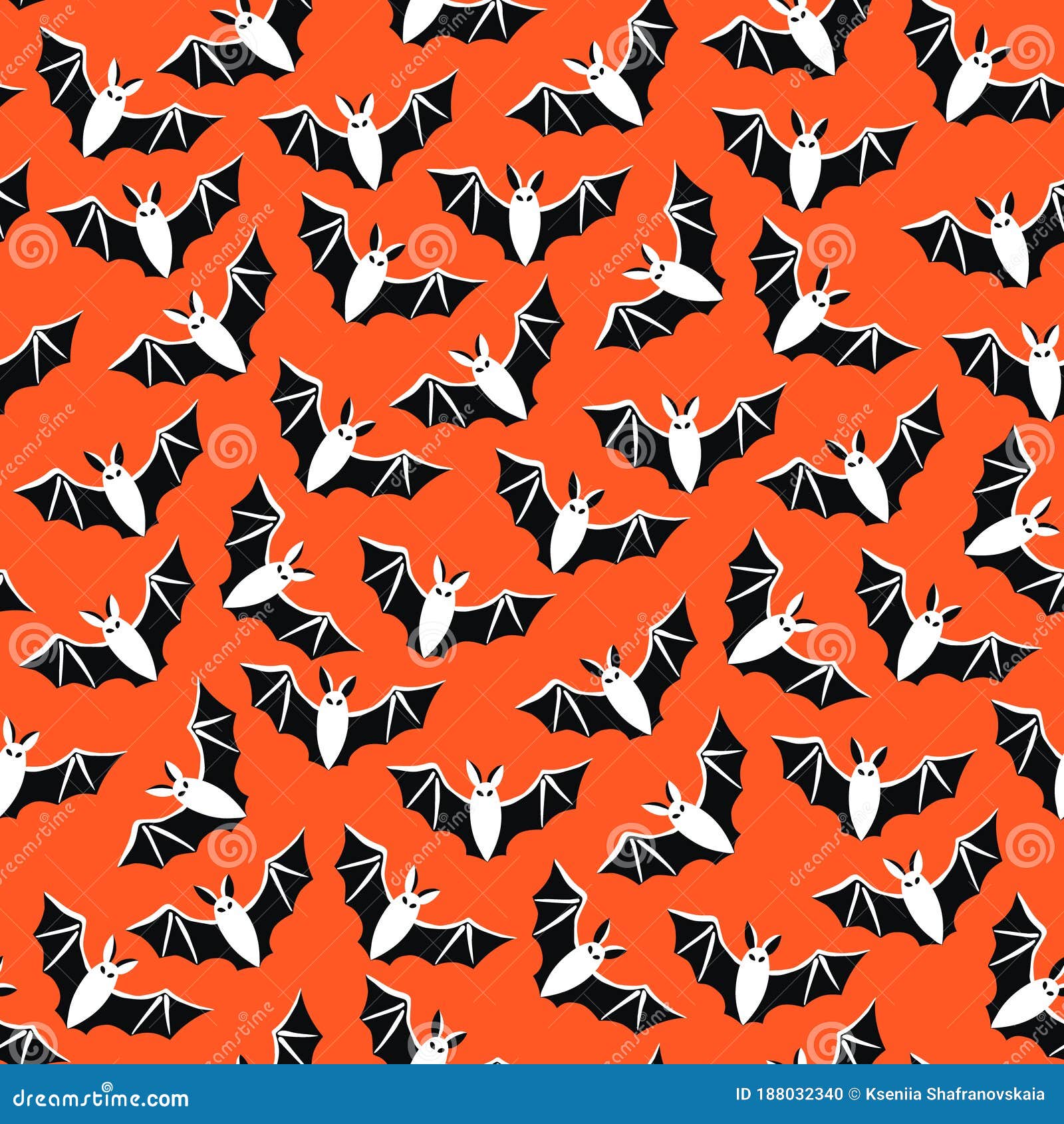 Bat Seamless Pattern, Halloween Vector Illustration Stock Vector ...