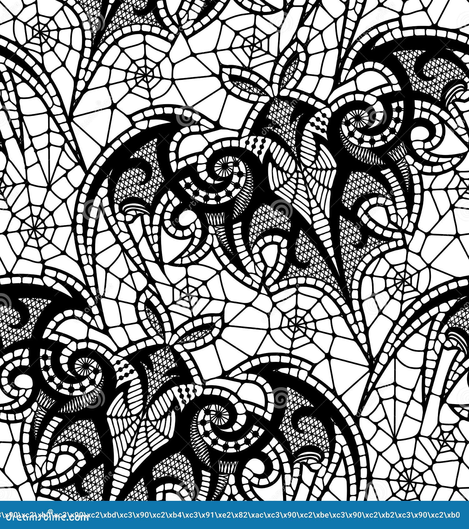 Bat. Seamless Pattern. Lace Pattern. Stock Vector - Illustration of ...