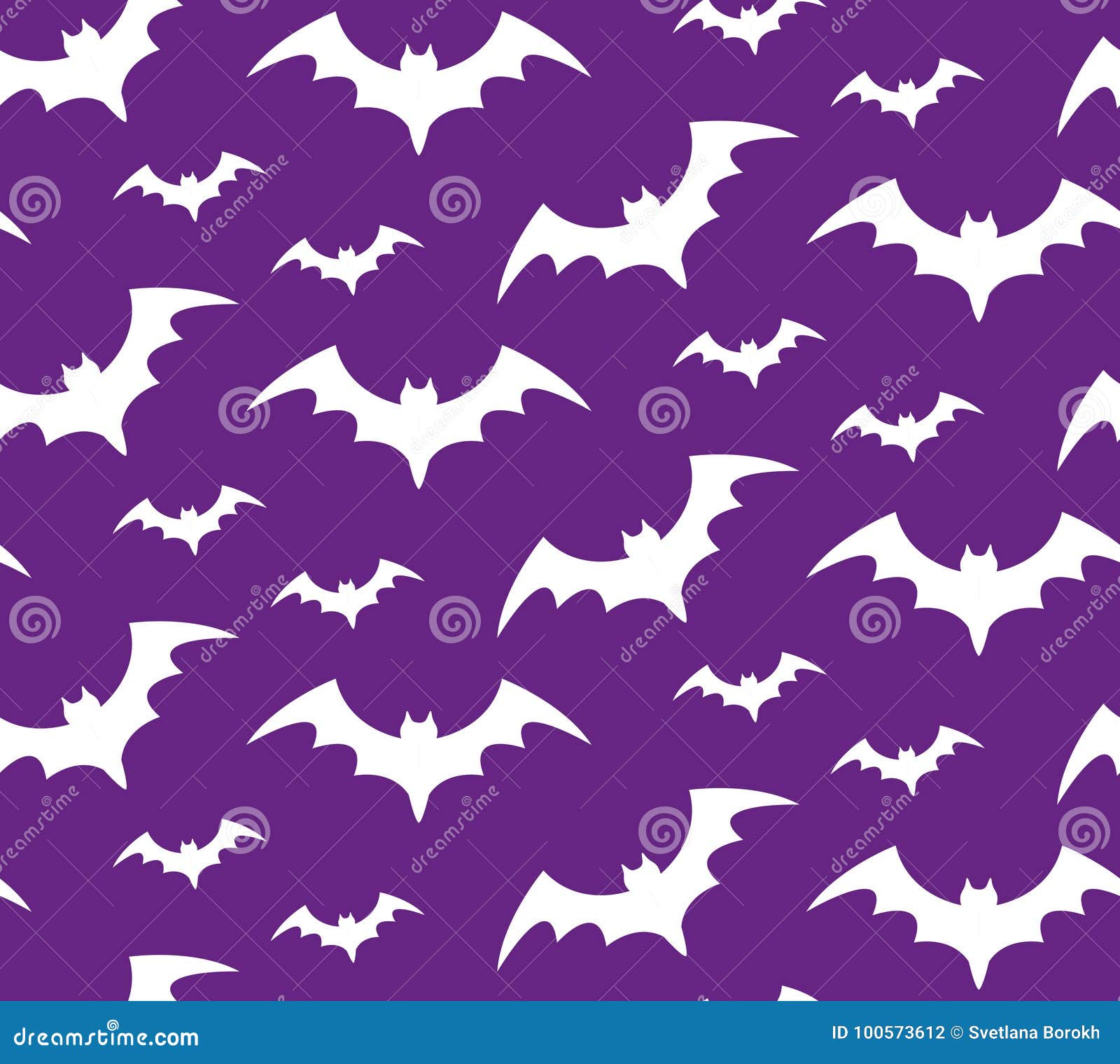 Bat Silhouette Seamless Pattern. Halloween Repeating Texture. Scary ...