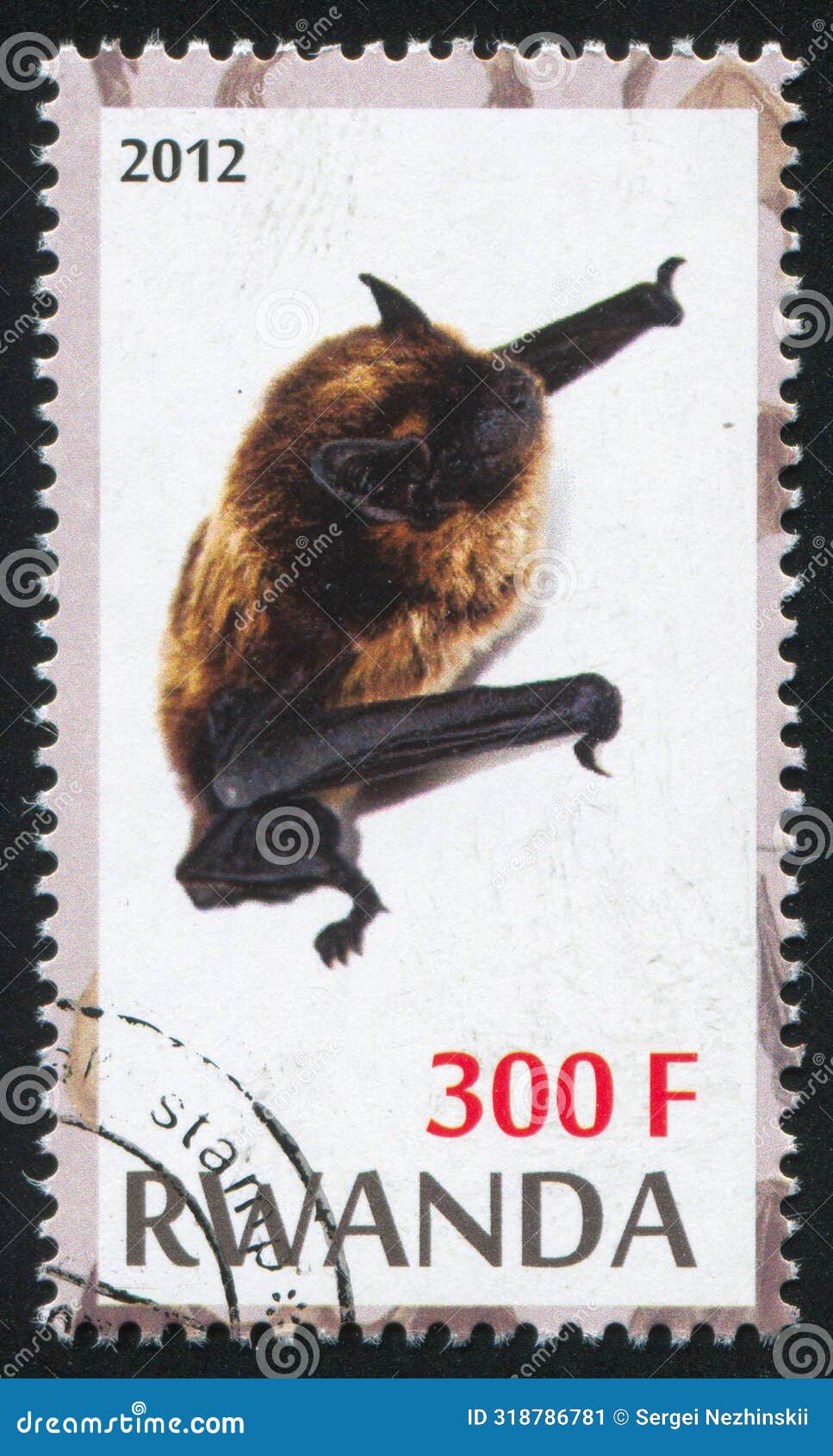 Bat Stamp Printed by Rwanda Editorial Photo - Image of environment ...