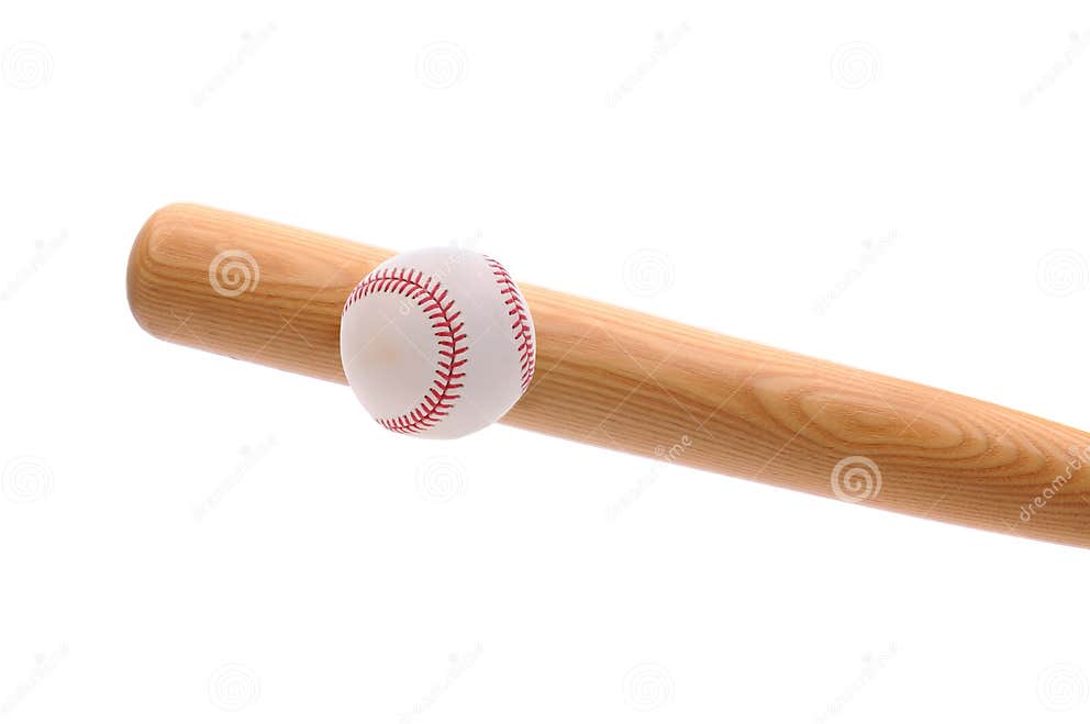 Bat striking baseball stock image. Image of wooden, hitting - 21952457