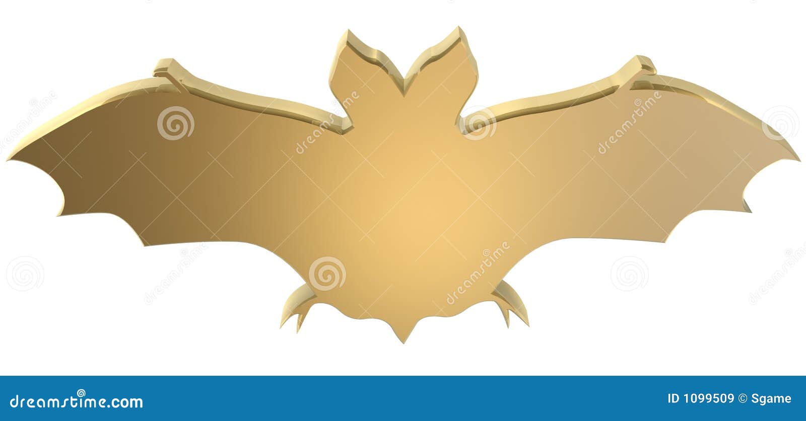 Bat symbol stock illustration. Illustration of golden - 1099509