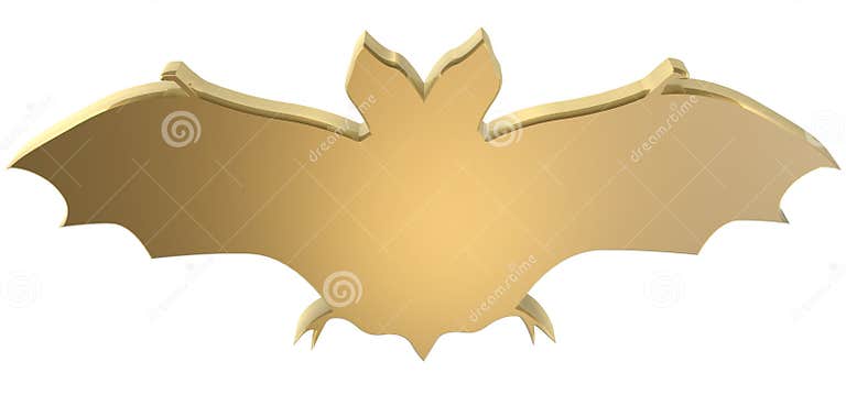 Bat symbol stock illustration. Illustration of golden - 1099509