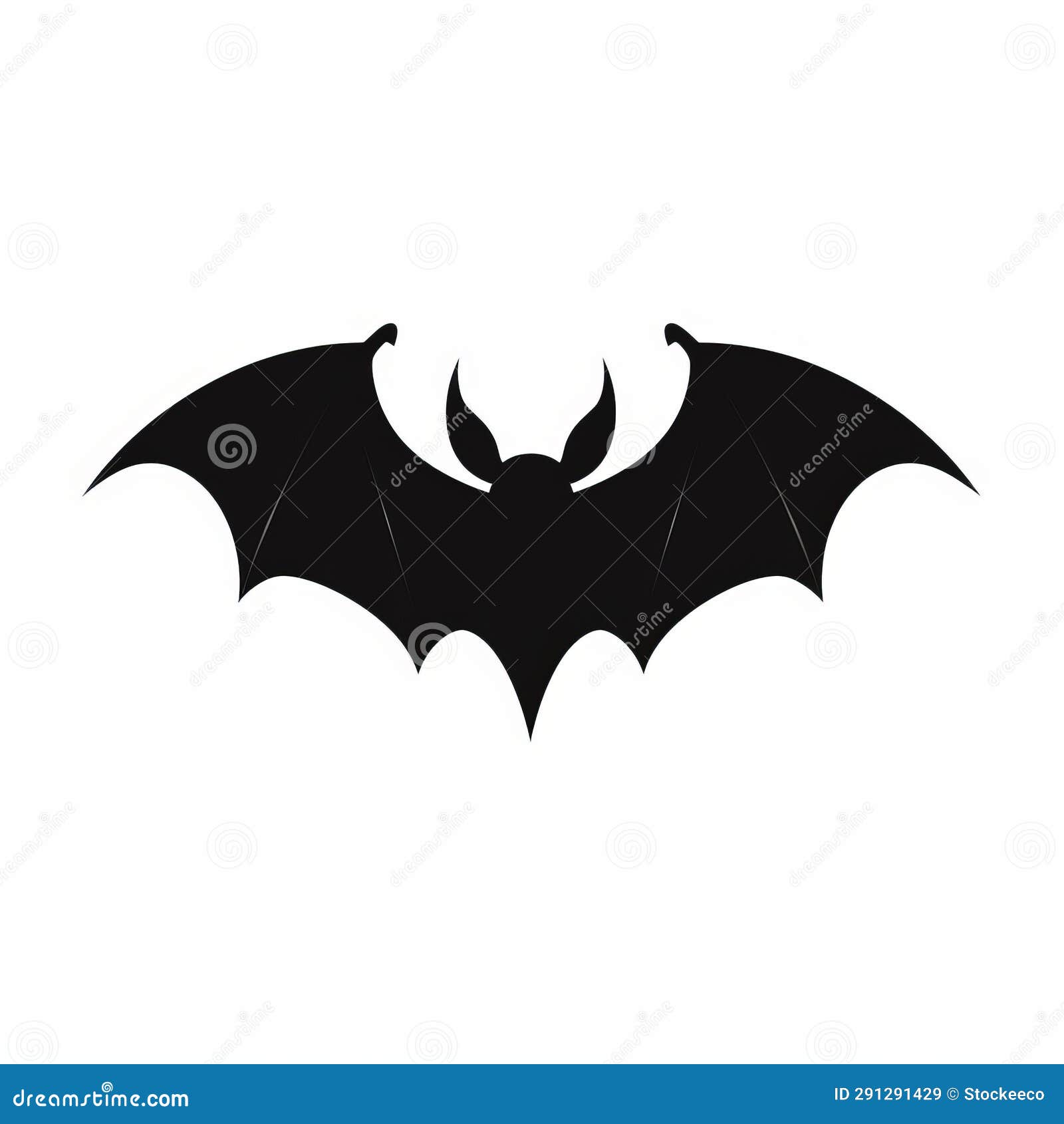 Bat Symbol Design Vector - Halloween Silhouette Icon Stock Illustration ...