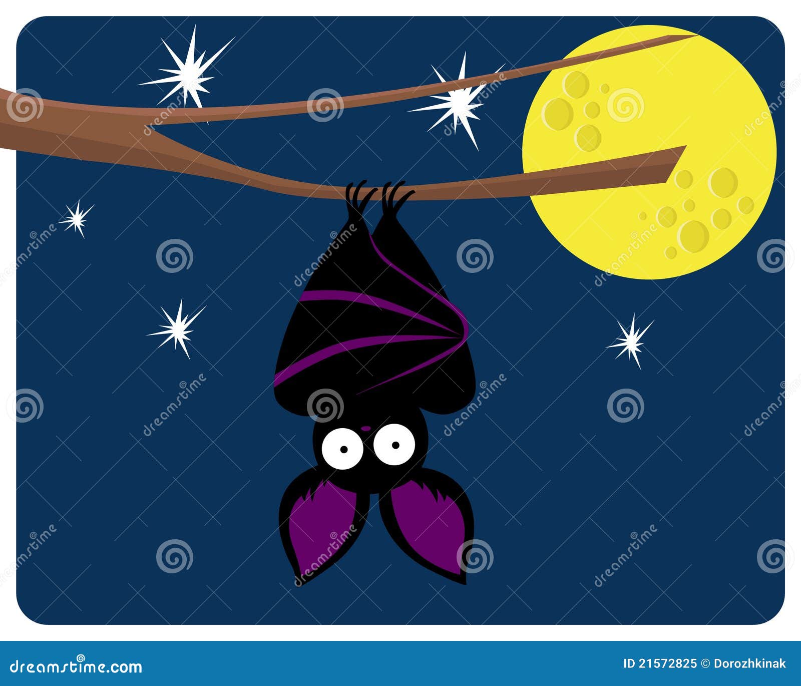 A bat on the tree stock vector. Illustration of fauna - 21572825