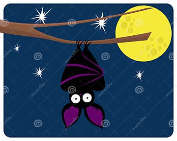 A bat on the tree stock vector. Illustration of fauna - 21572825