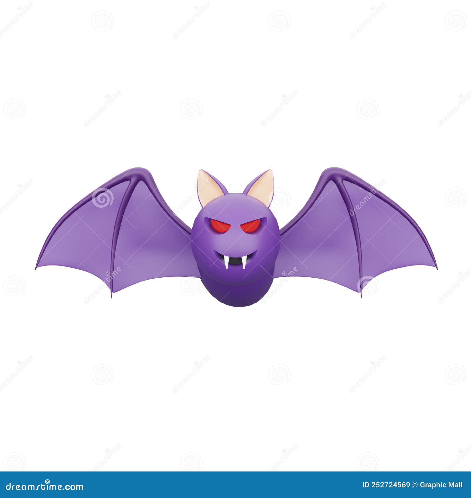 Bat Vampire 3d Rendering Isometric Icon. Stock Vector - Illustration of ...