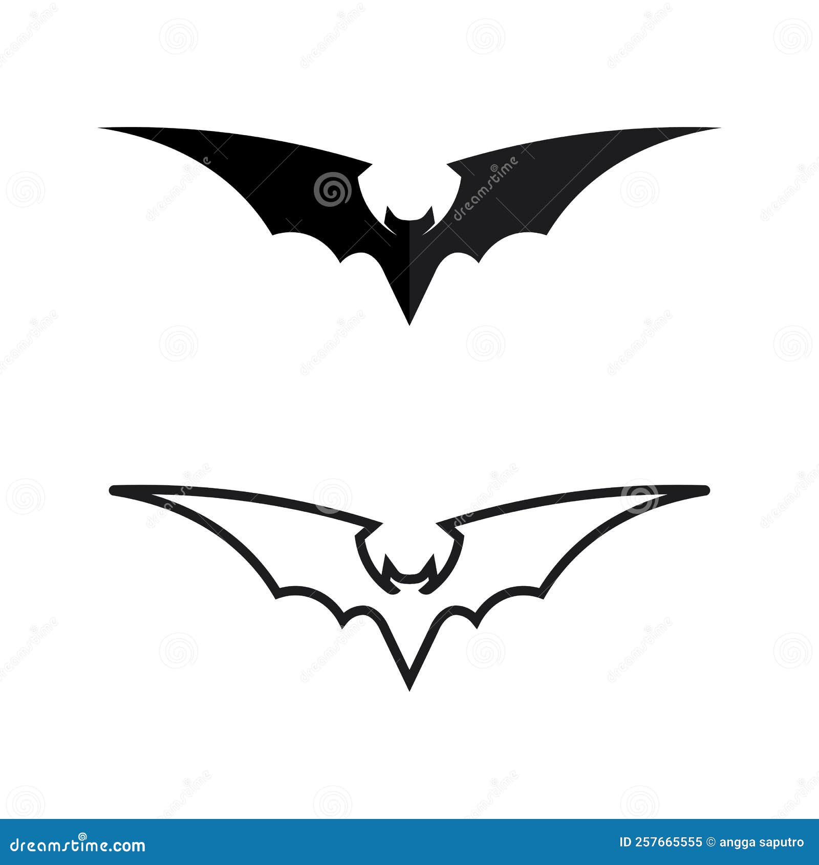 Bat Vector Icon Logo Template Stock Vector - Illustration of halloween ...
