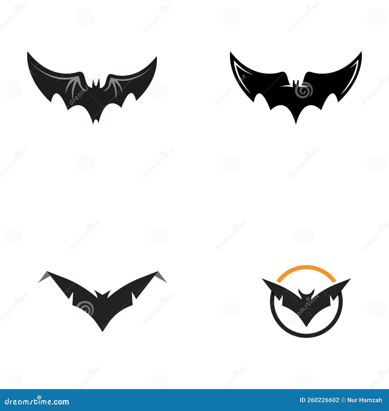 Bat Vector Icon Logo Template Stock Vector - Illustration of silhouette ...